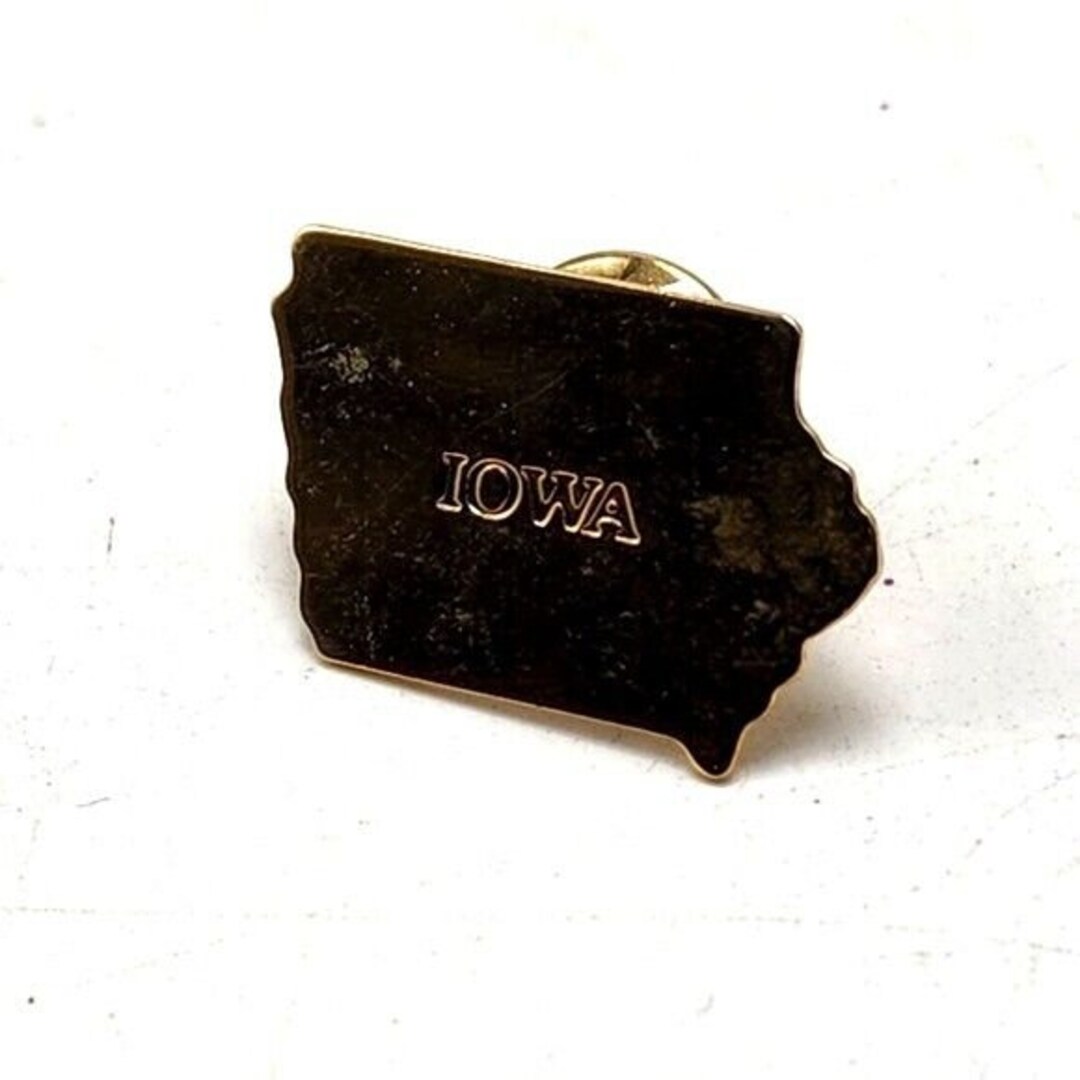 Rare Designer Signed Avon 1982 State of States Iowa Lapel Pin Gold Tone ...