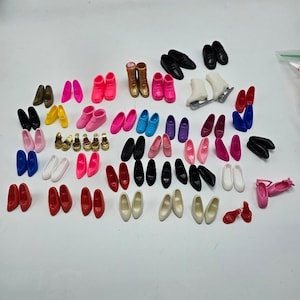 Huge Vintage Lot of Barbie Clothes Shoes Dolls Cases Jem Doll Misc ...