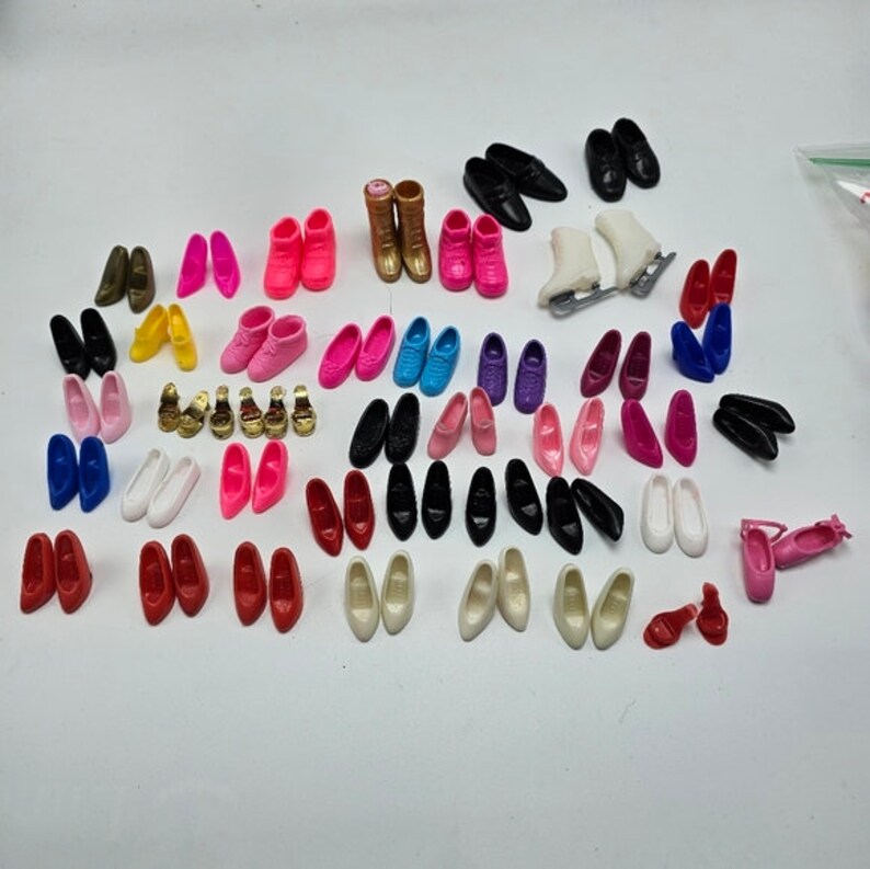 Huge Vintage Lot of Barbie Clothes Shoes Dolls Cases Jem Doll Misc ...