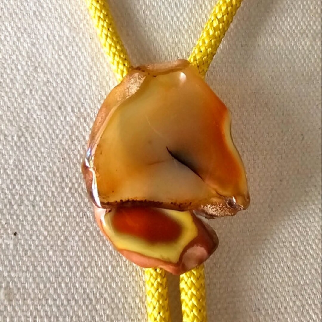Western Agate Stone Bolo Lariat Tie Slide Men's Accessories Metal ...