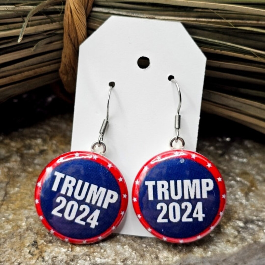 Trump 2024 Earrings Make America Great Again Donald Trump for President ...