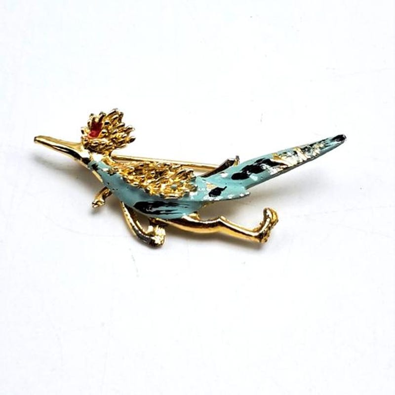 Gold Roadrunner Pin - Etsy