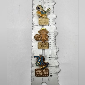 Lot of 3 Cataratas Do Iguaçu Brazil Lapel Pins Souvenir Portuguese ...