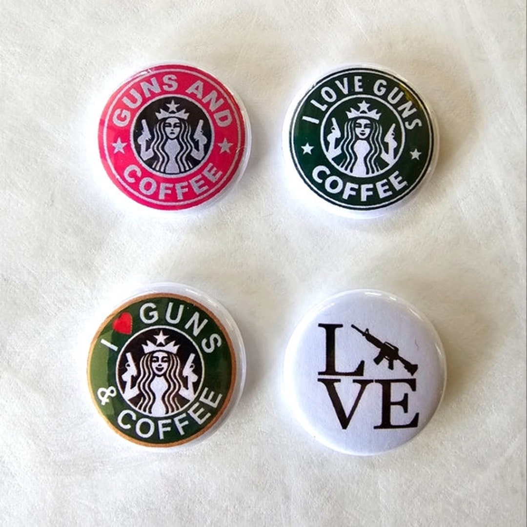 Set of 4 I Love Guns & Coffee Magnets Love AR-15 2nd Amendment Pro Gun ...