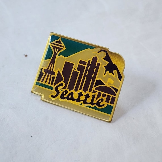 80's Seattle Lapel Pin Space Needle Washington Souven… - Gem