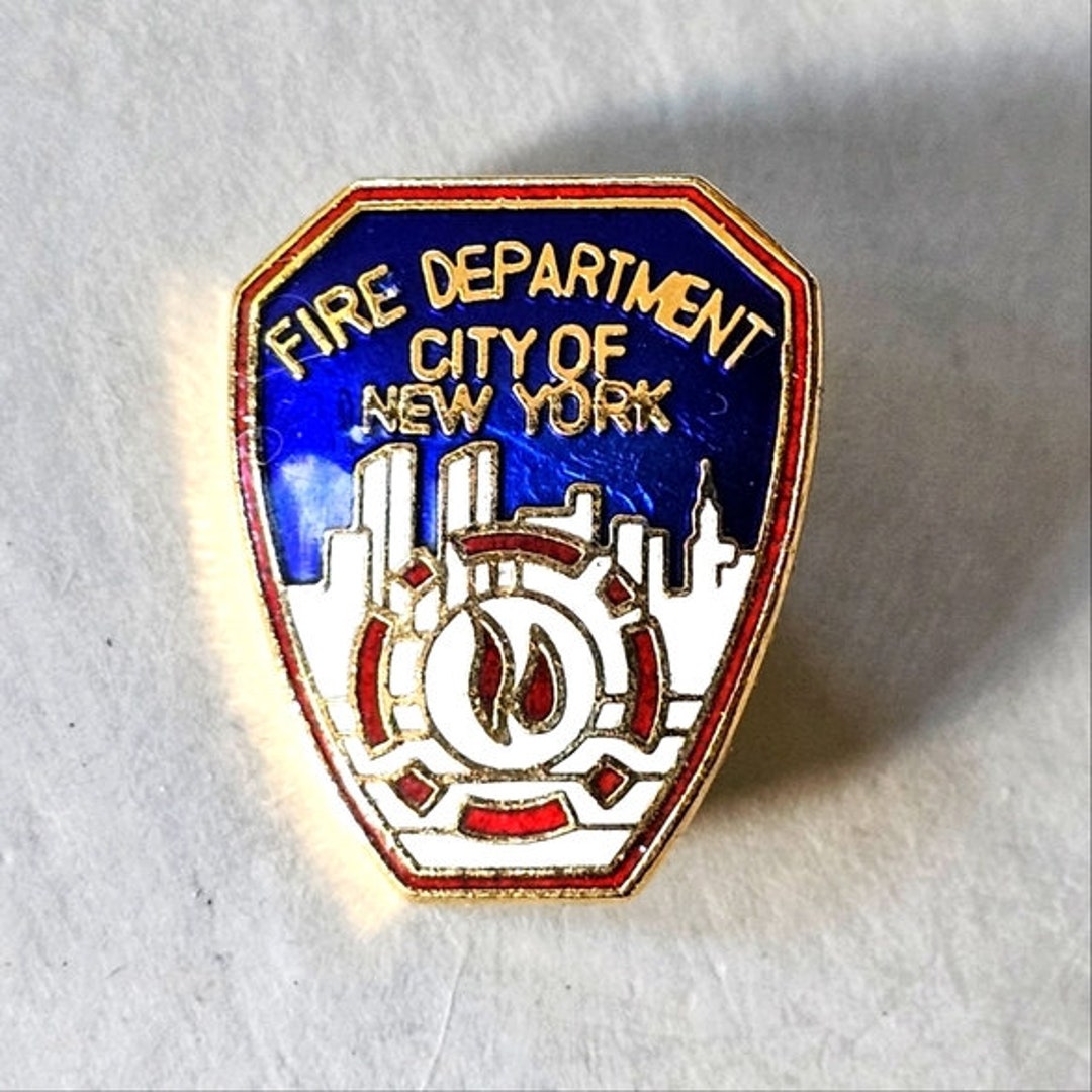 Fire Department City of New York Lapel Pin FDNY Souvenir Gold Tone ...