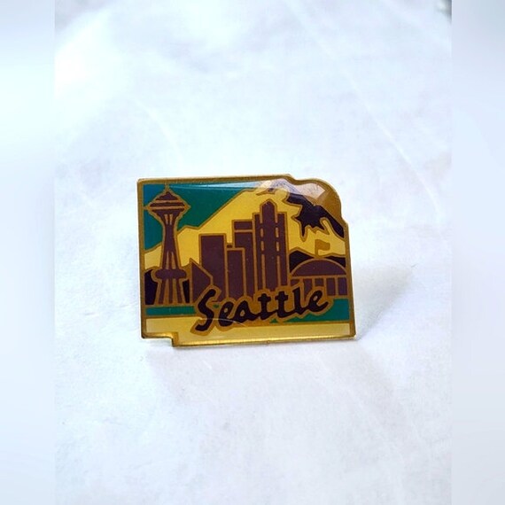 80's Seattle Lapel Pin Space Needle Washington Souven… - Gem