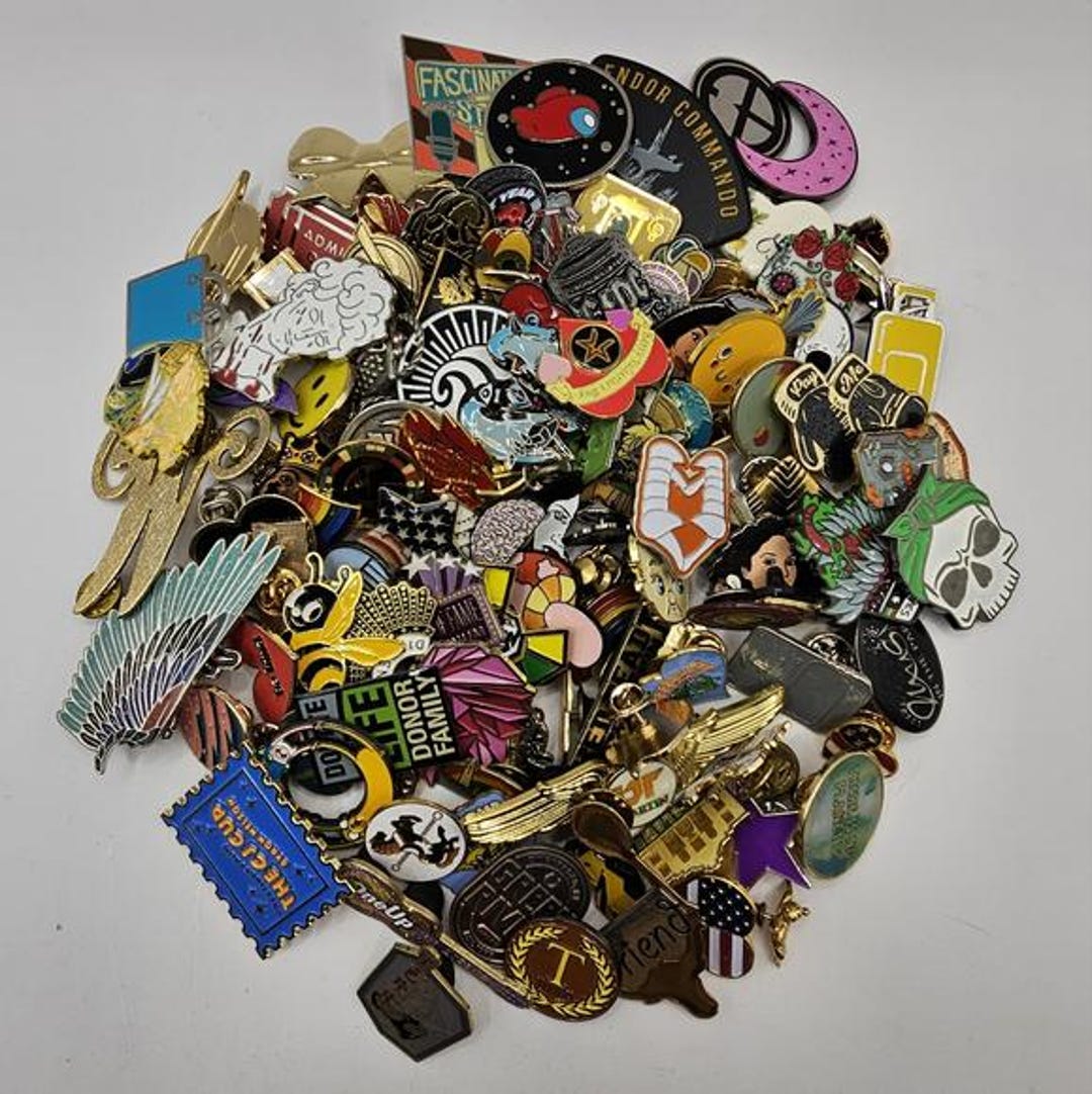 Vintage to Modern Lot of 100 Pop Culture Lapel Pins Icons Star Wars ...