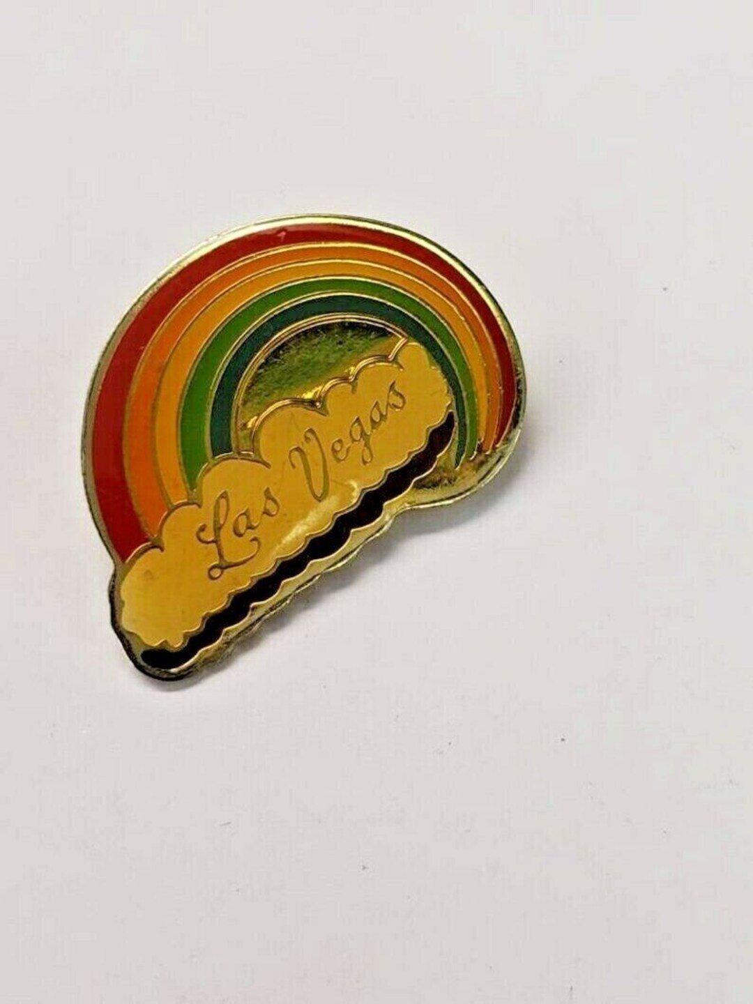 80's Las Vegas Rainbow Lapel Pin Nevada Souvenir Vegas Rainbow Cloud ...