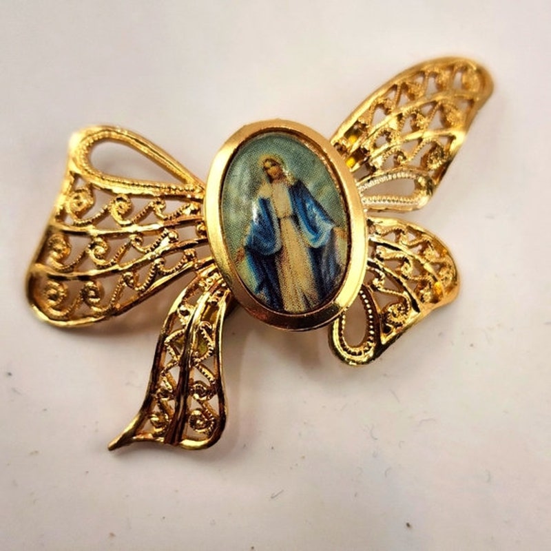 Virgin Mary Pin - Etsy