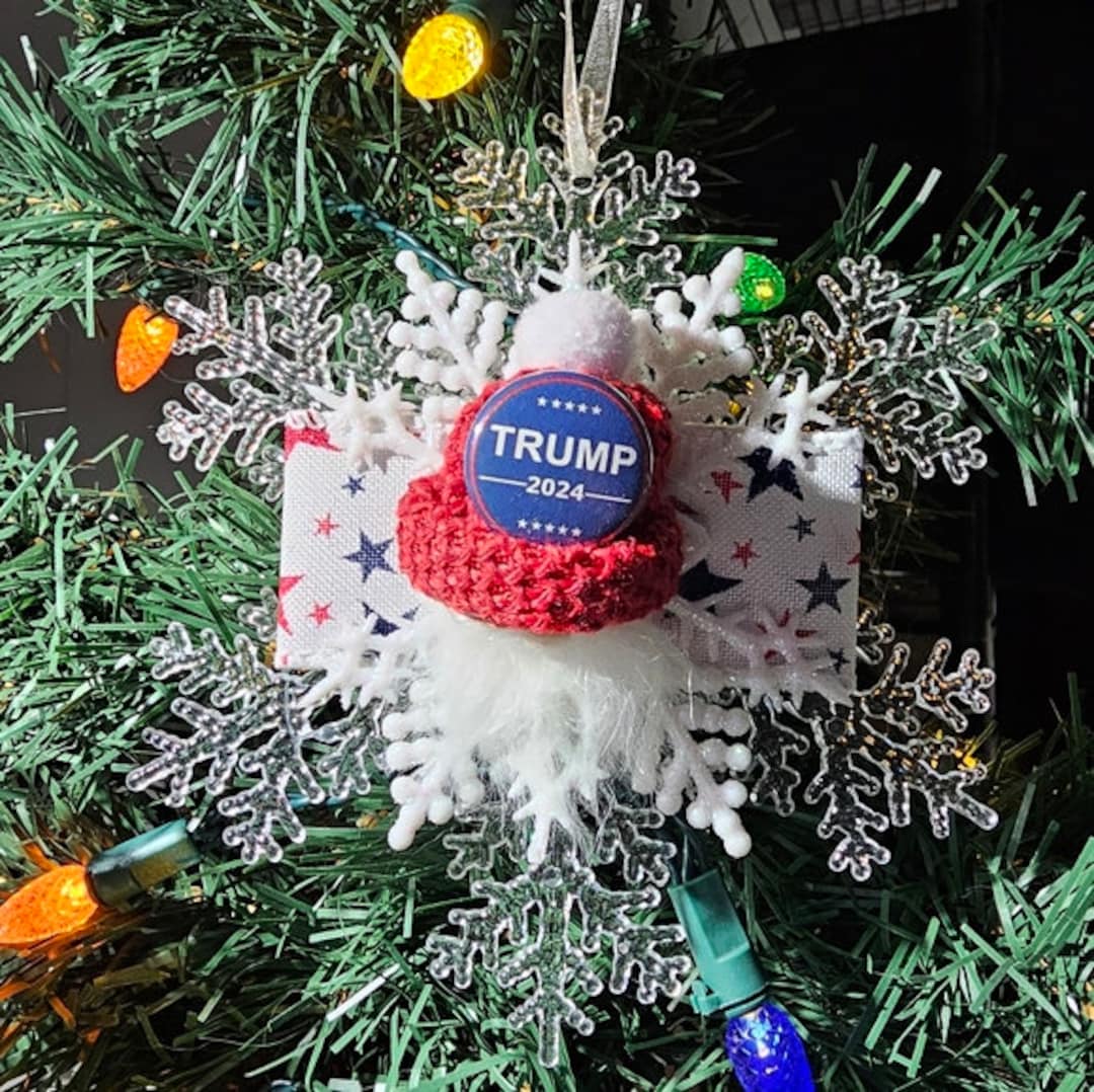 Trump 2024 Gnome Ornament Knit Hat Republican Political MAGA Let's Go ...