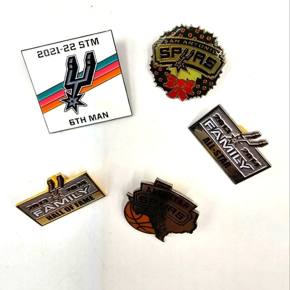 Spurs Basketball Pins NBA Baketball Team Badge Pins Full Set 33 Pcs