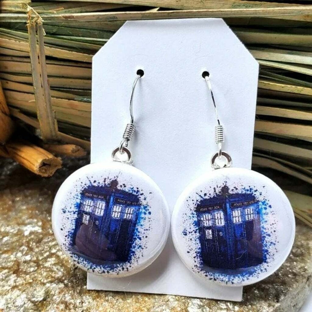 Doctor Who Tardis Earrings Time Machine & Spacecraft British TV ...