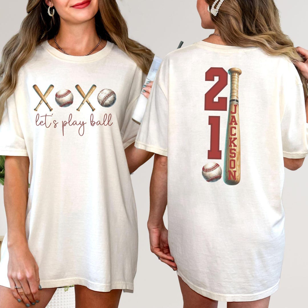 Personalized Baseball Shirt, Custom Baseball Number Shirt, Game Day ...