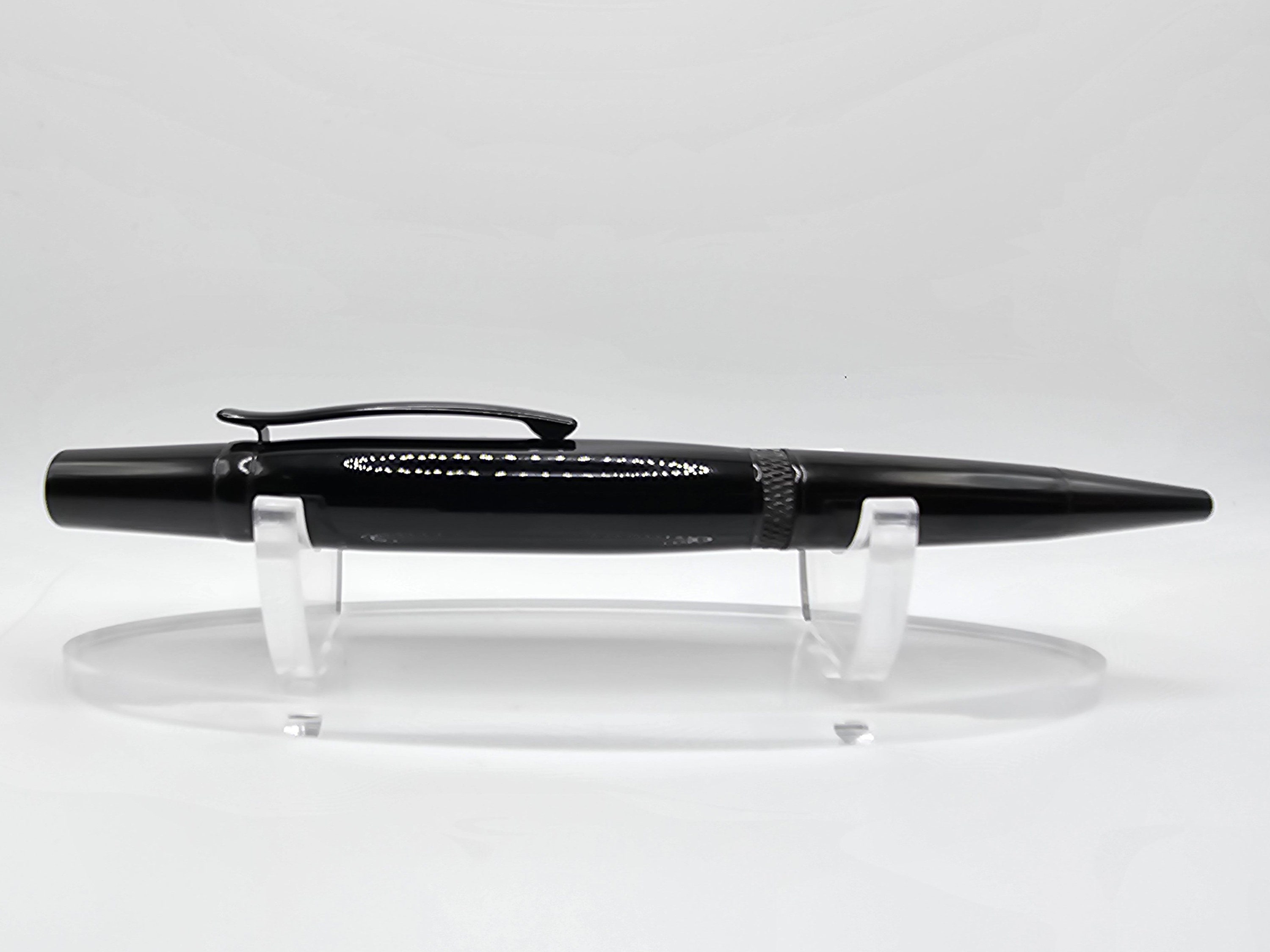Diamond Knurl Ballpoint Pen Shown in Black - Etsy