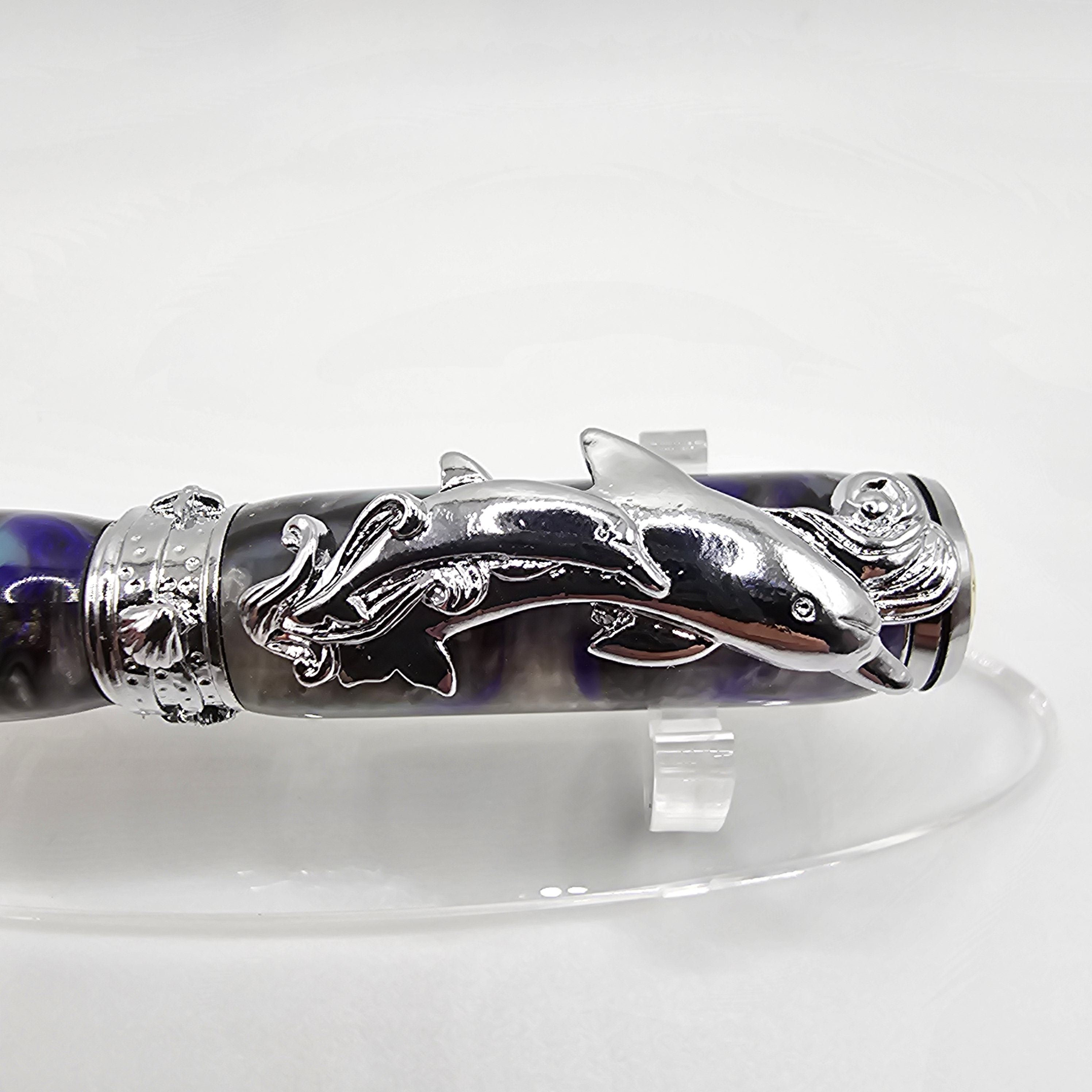 Sea Life Pen With Dolphin Shown in Mother of Pearl Acrylester - Etsy