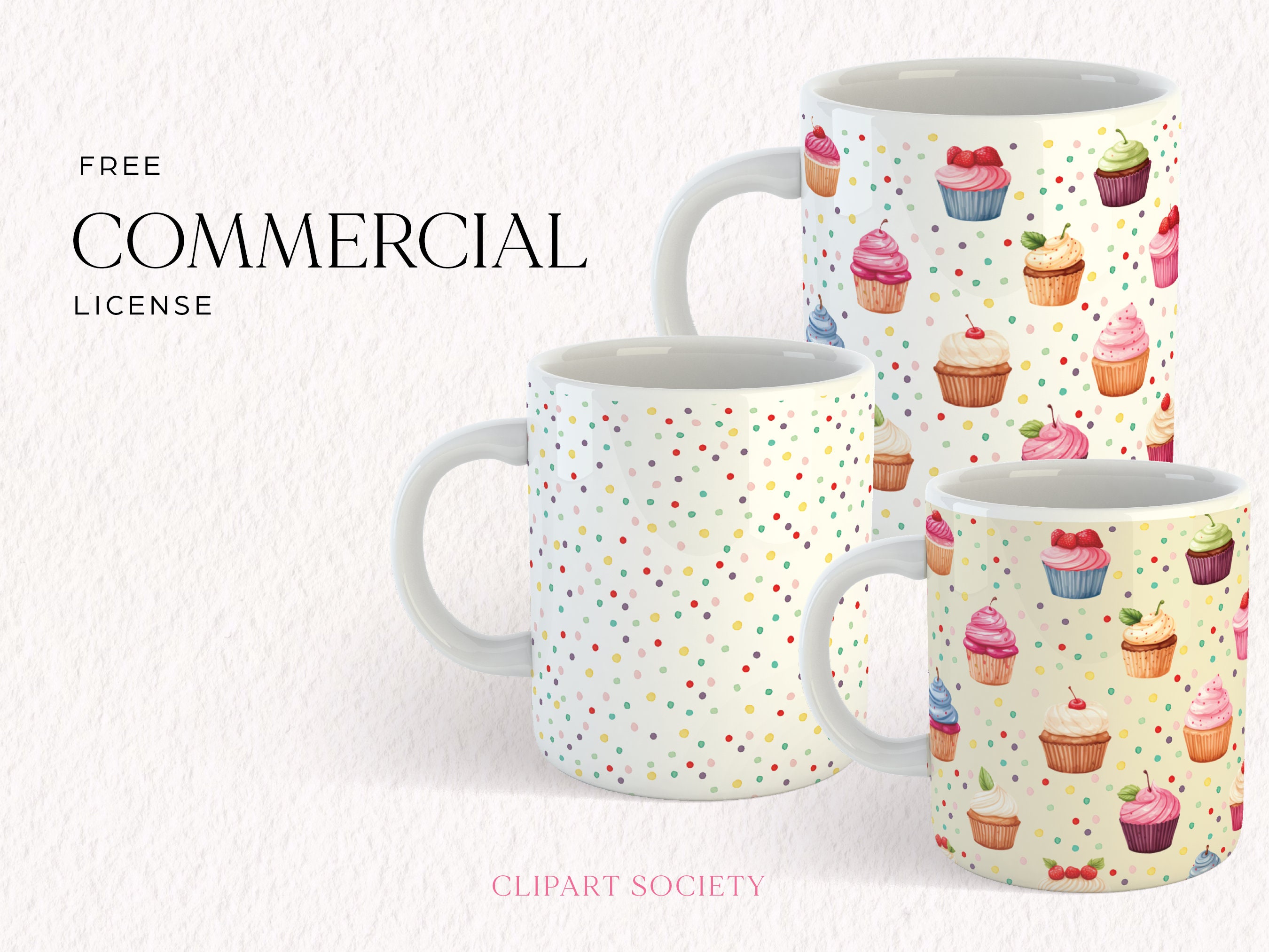 Cupcake Clipart - Commercial Use - Watercolor Cupcake Clipart - Cupcake ...