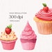 12 Cupcake Clipart - Commercial Use - Watercolor Cupcake Clipart ...