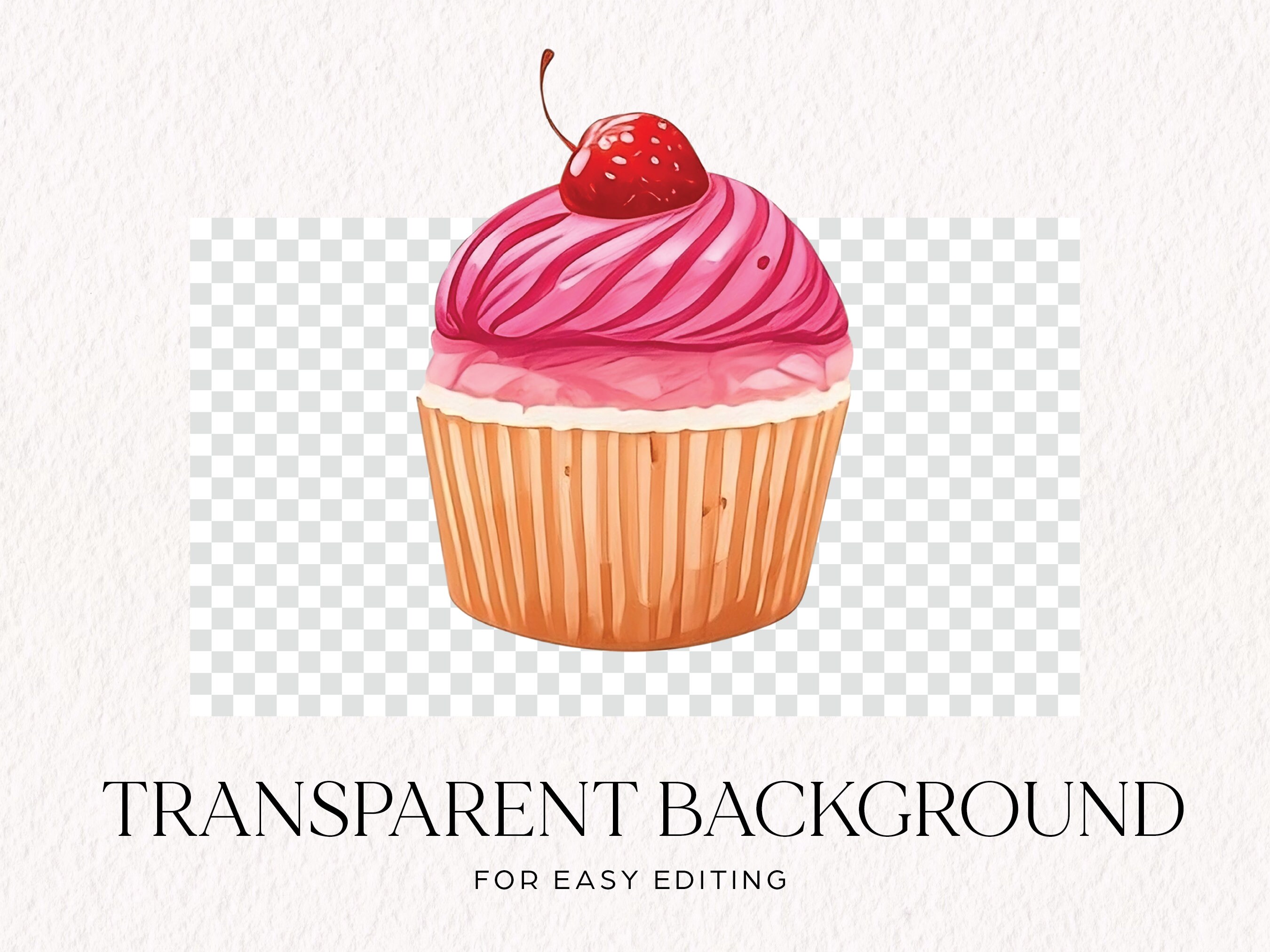 Cupcake Clipart - Commercial Use - Watercolor Cupcake Clipart - Cupcake ...