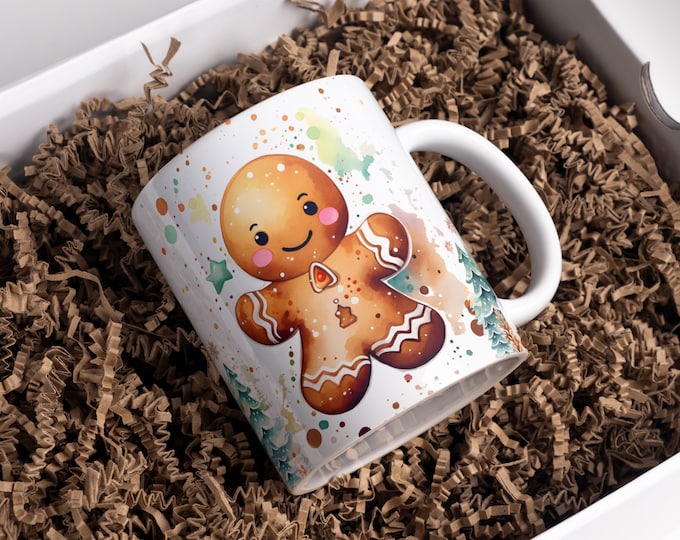 Gingerbread Man Mug Christmas Mug Childs Christmas Mug Christmas Eve ...