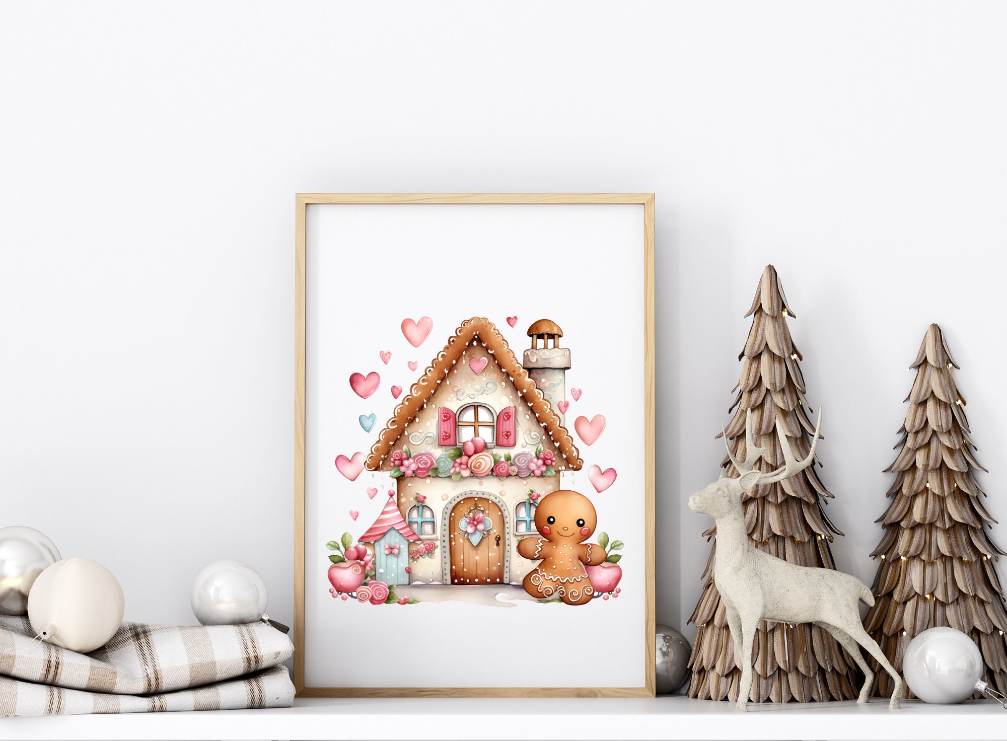 Gingerbread House Clipart PNG Pastel Gingerbread Clipart Christmas ...
