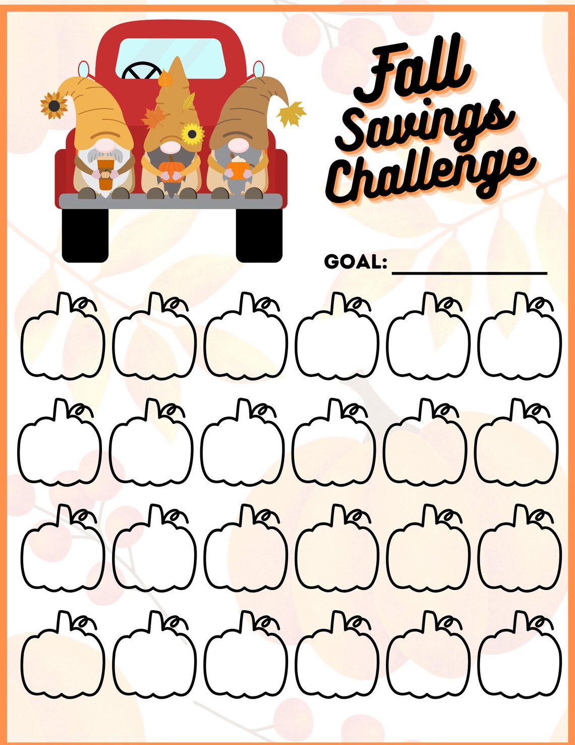 Fall Savings Challenge Bundle, Fall Savings, Savings Challenge, Money ...