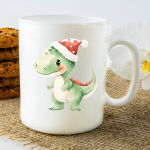 Christmas Dinosaur Watercolor Clipart: Holiday Dino PNG (digital ...