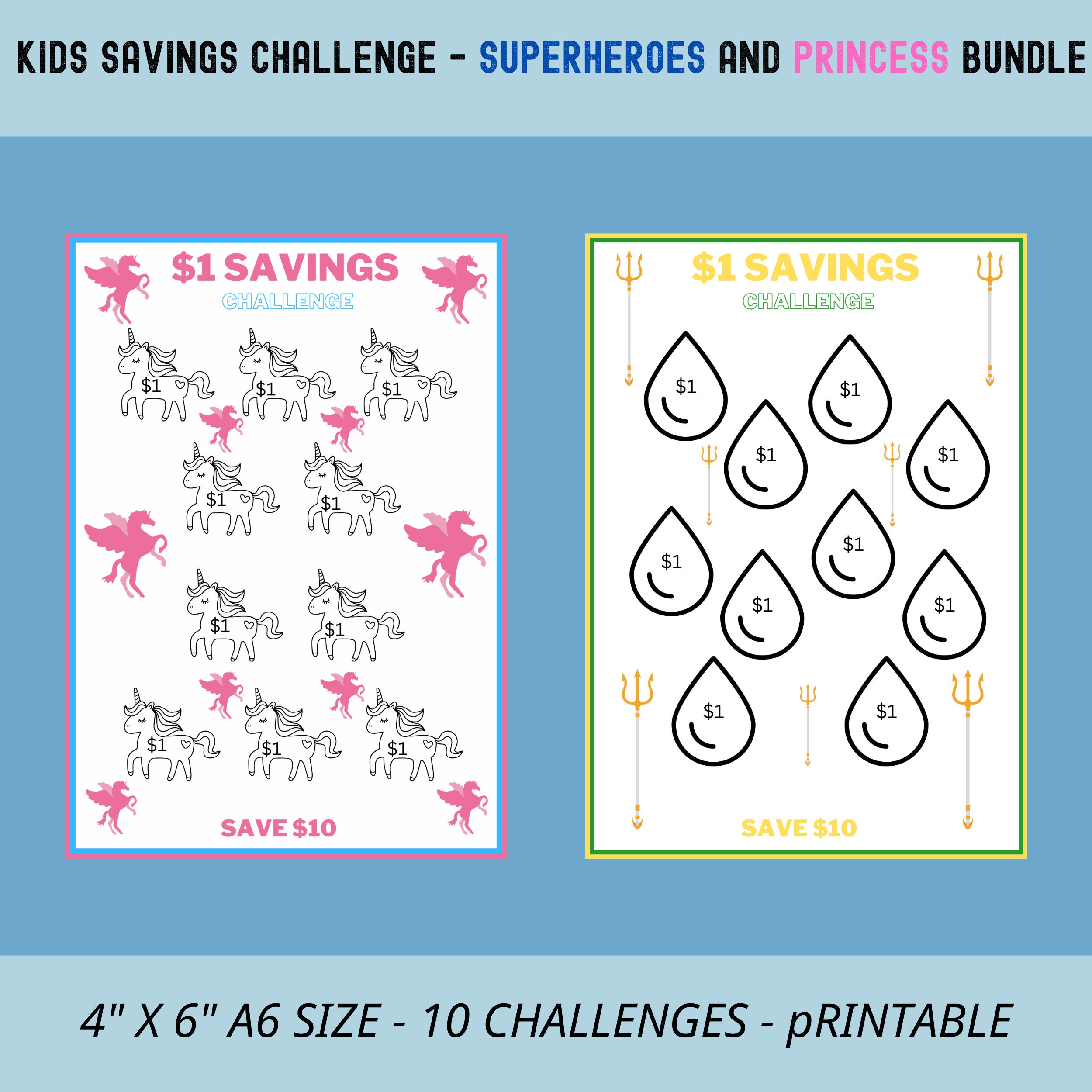 Superhero Savings Challenge for Kids Savings Challenge - Etsy