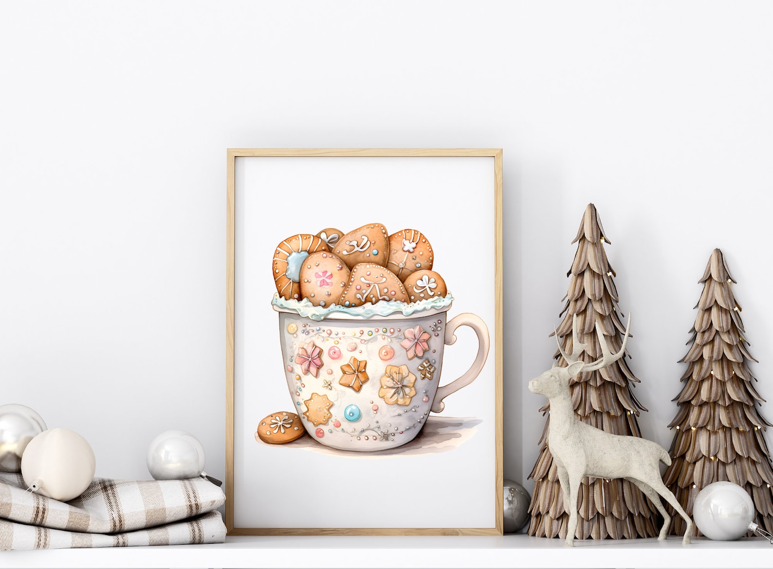 Pastel Gingerbread House Clipart: Christmas Cookies PNG Bundle (digital ...