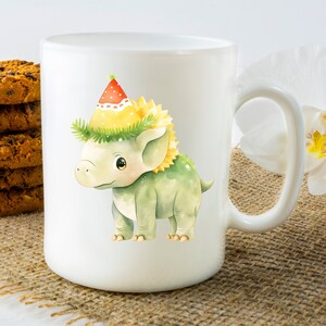 Christmas Dinosaur Watercolor Clipart: Holiday Dino PNG (digital ...