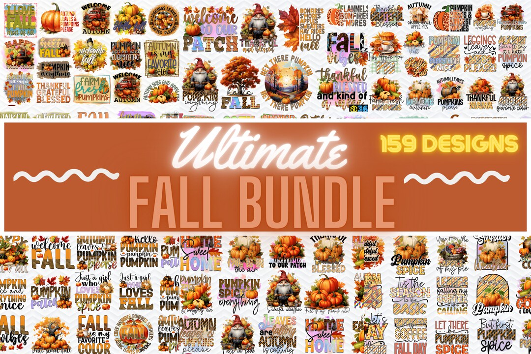 Ultimate Fall PNG Bundle: Thanksgiving Clipart (digital Download) - Etsy