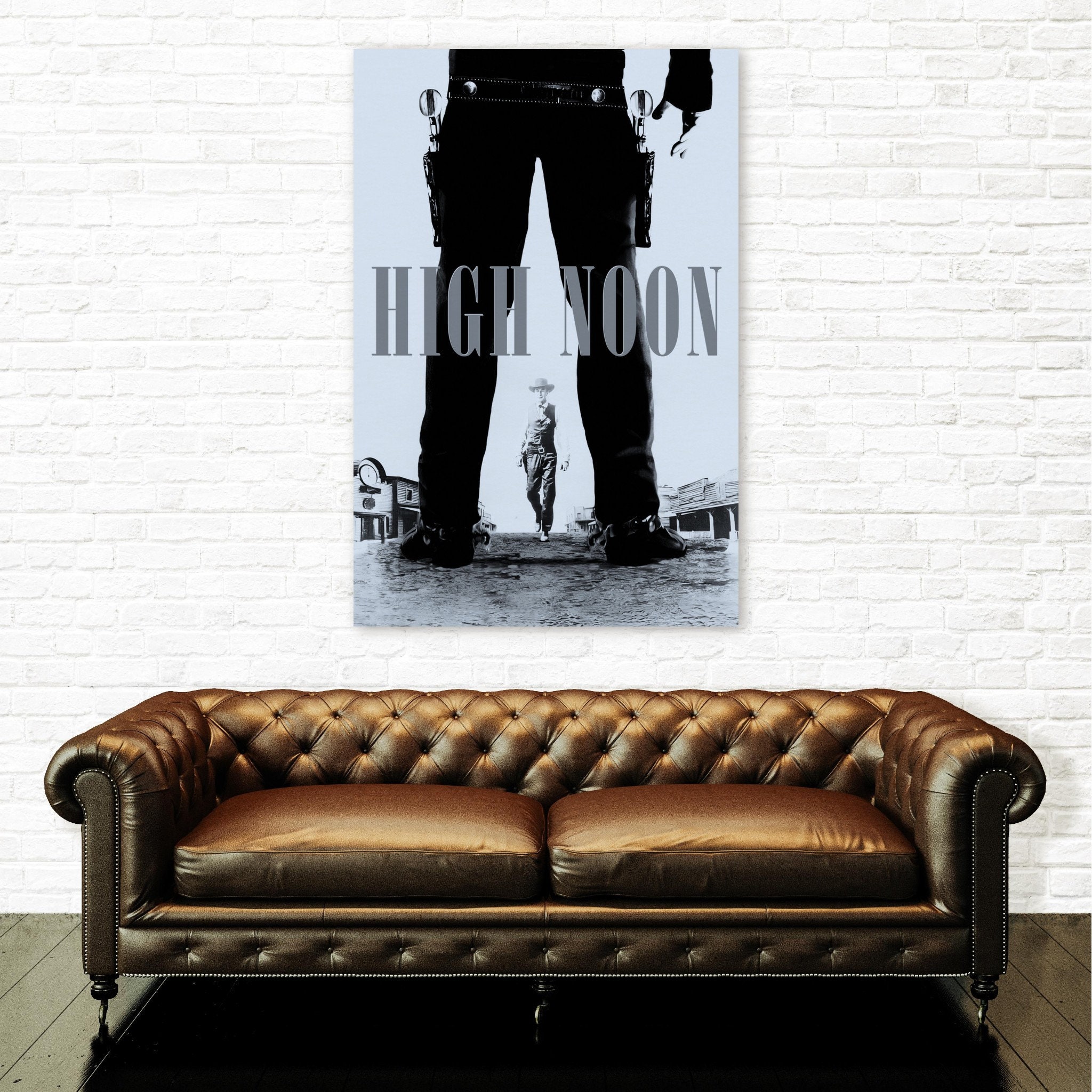 High Noon 1952, Gary Cooper, Classic Western Movie, Premium, Canvas ...