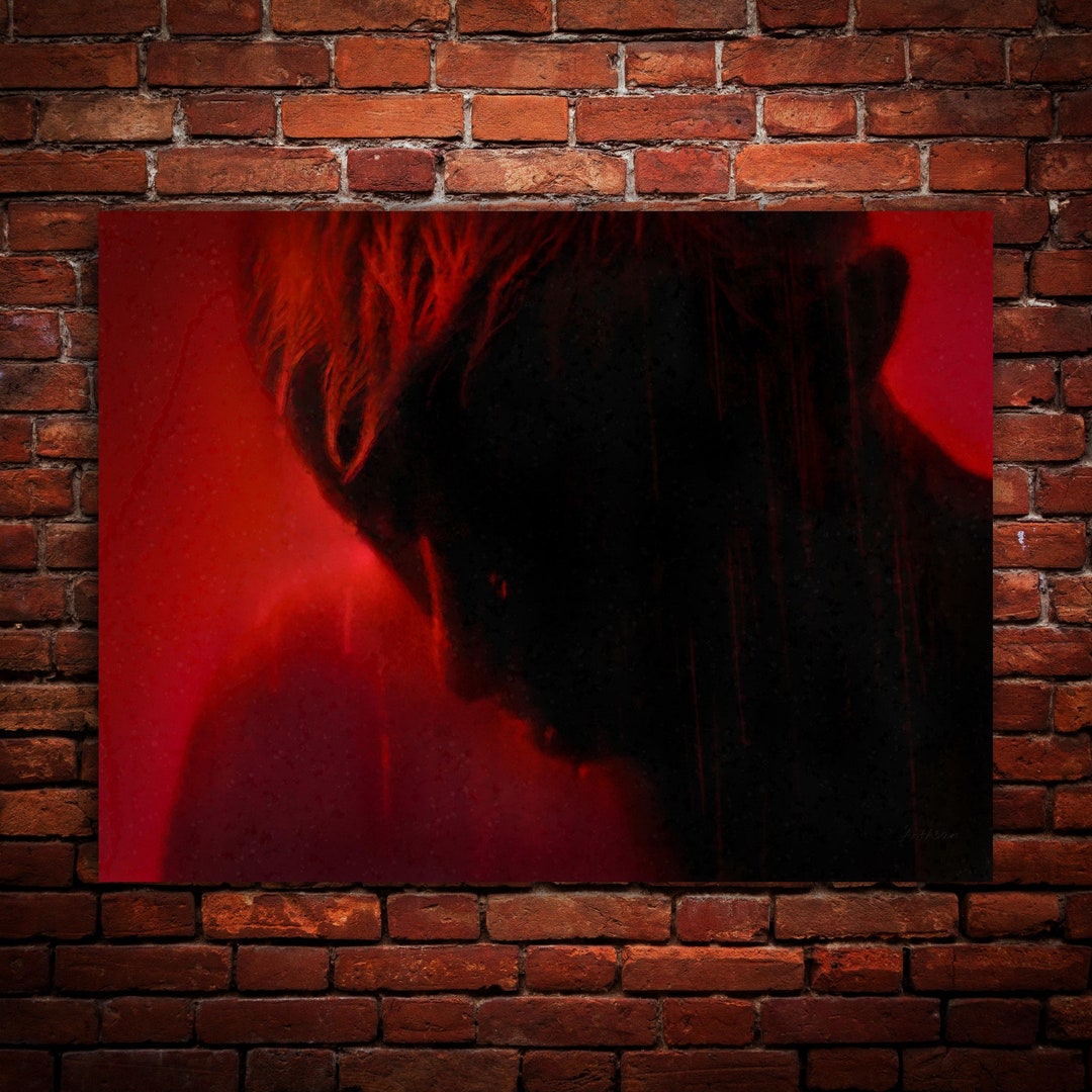 Blade Runner Tears in Rain - Tears in Red Art Print - Textless, Roy ...