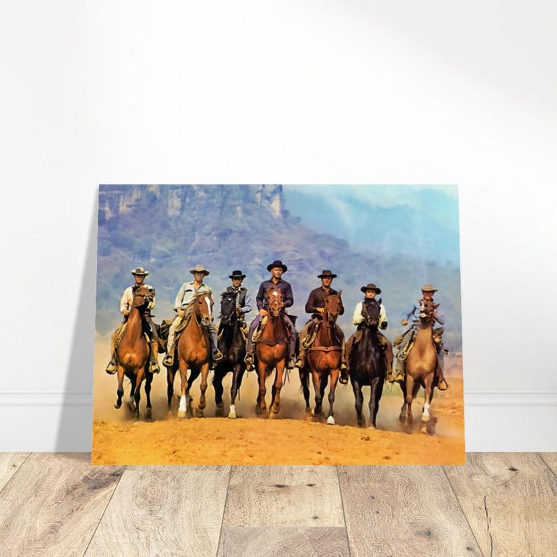 The Magnificent Seven (1960), Steve Mcqueen, Charles Bronson, Yul ...