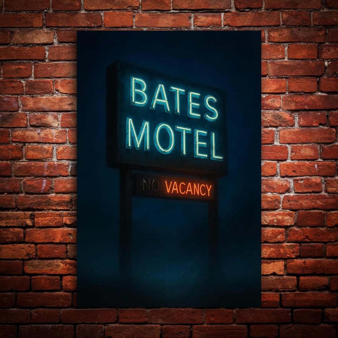Psycho (1960) - Bates Motel, Hitchcock, Classic Horror Movie, Painted ...