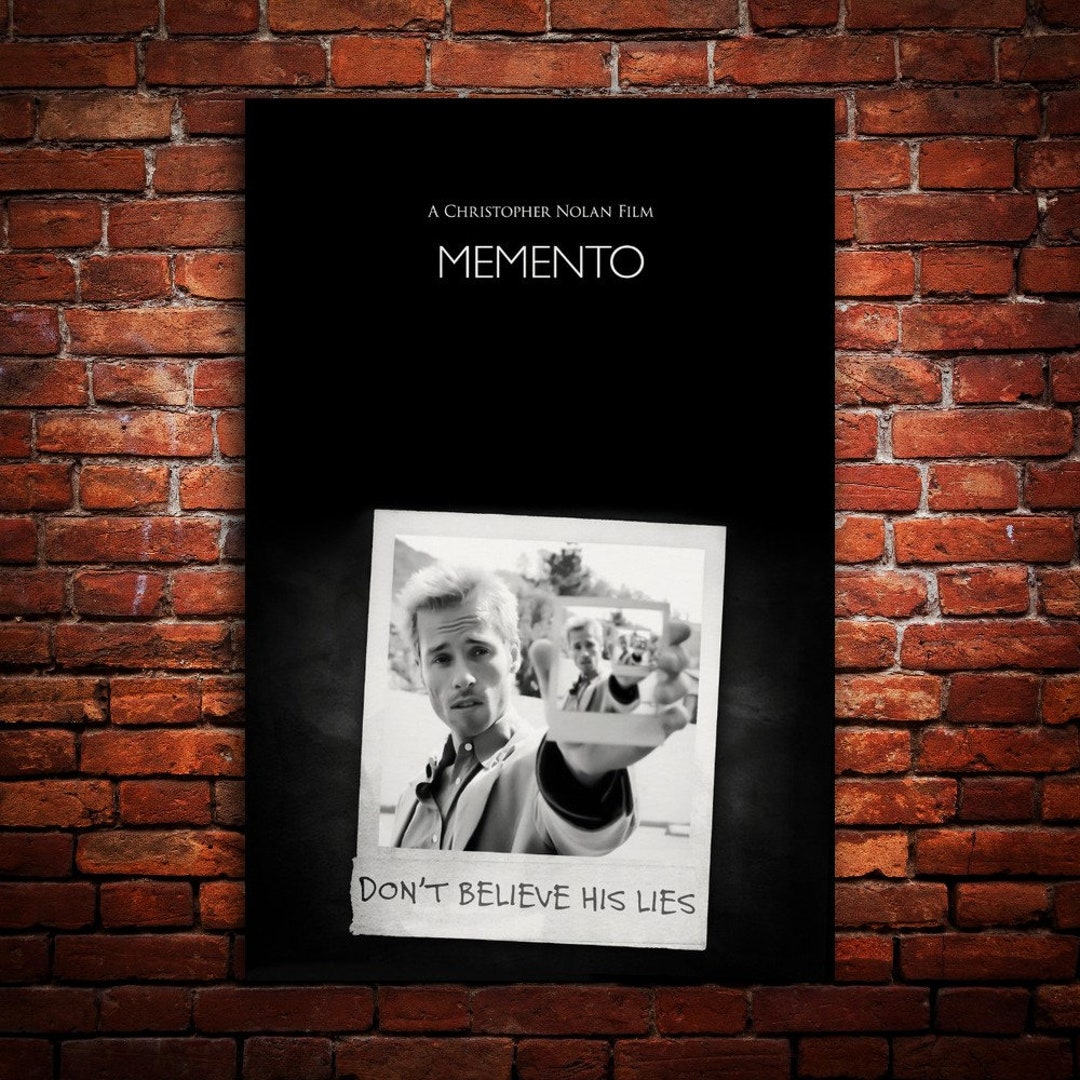 Memento 2000 – Minimalist Print, Christopher Nolan, Classic Cult Movie ...