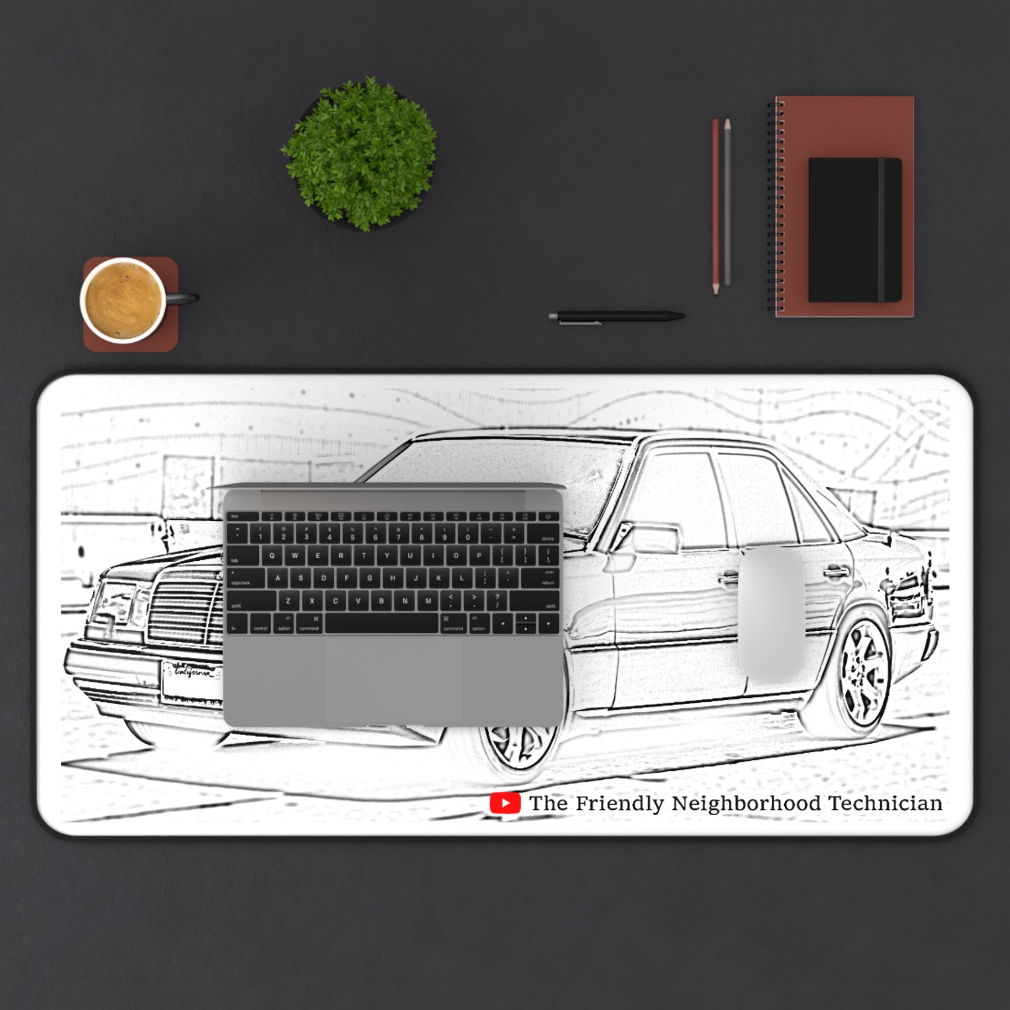 W124 Sketch Desk Mat - Etsy