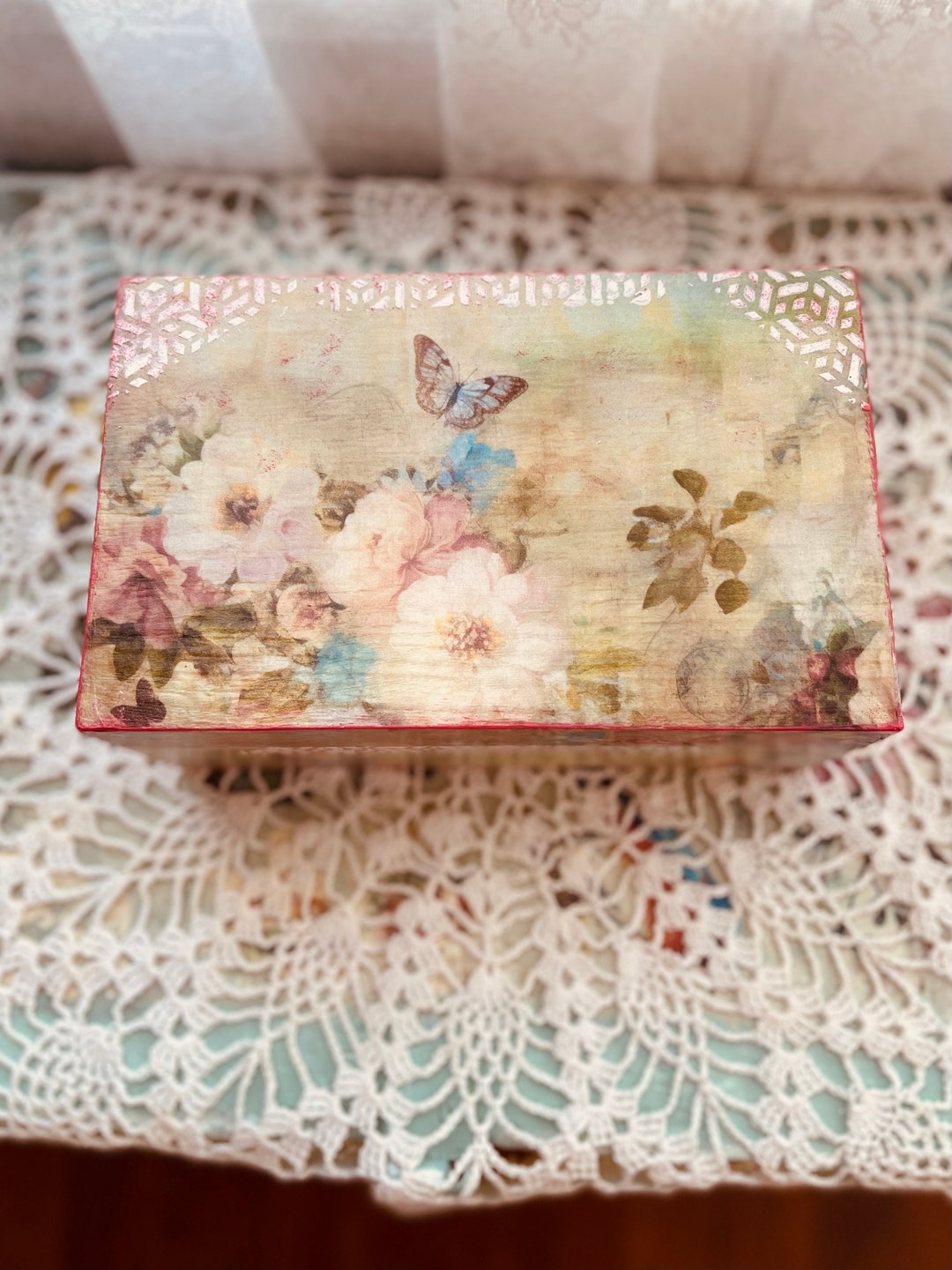 Decorated Wooden Box - Etsy