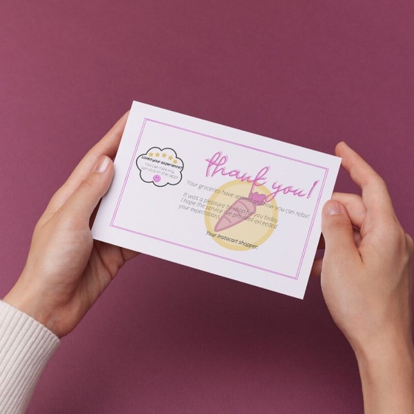 Instacart Thank You Card - Etsy