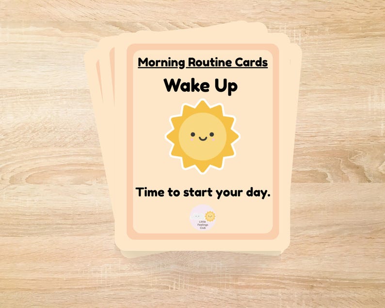Morning Routine Cards – Set of 10 | Visual Schedule | Daily Routine for ...