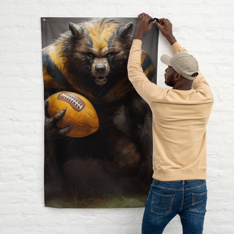 Michigan Wolverine Football Decorative Flag - Etsy