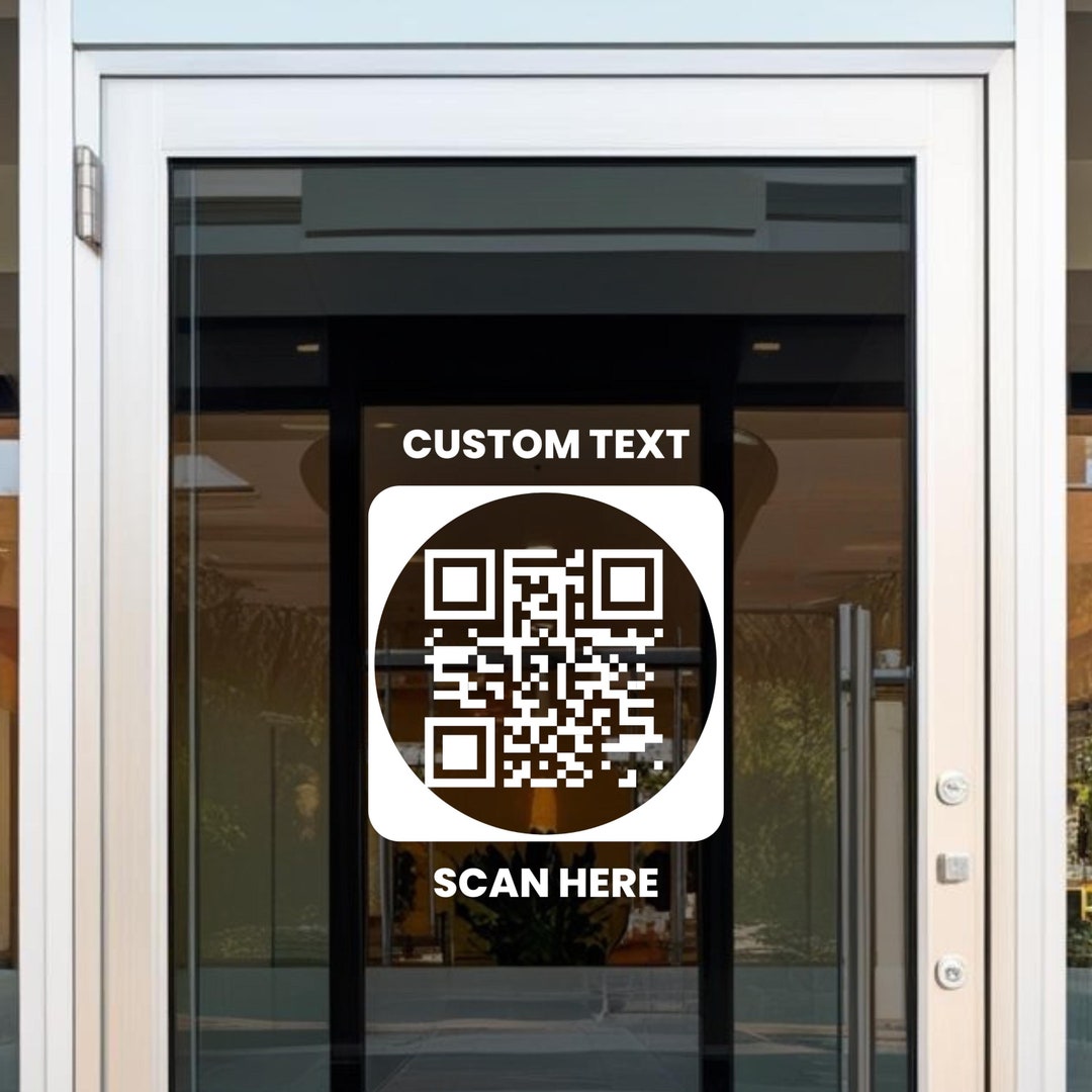 QR Code Sign - Custom Vinyl Decal for Windows & Doors | Business QR ...