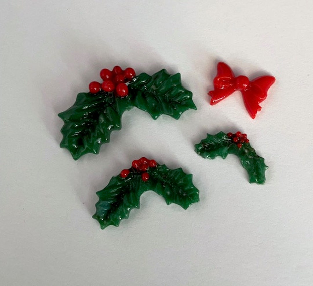 Fused Glass Holly Leaves With Berries, Coe 90 - Etsy