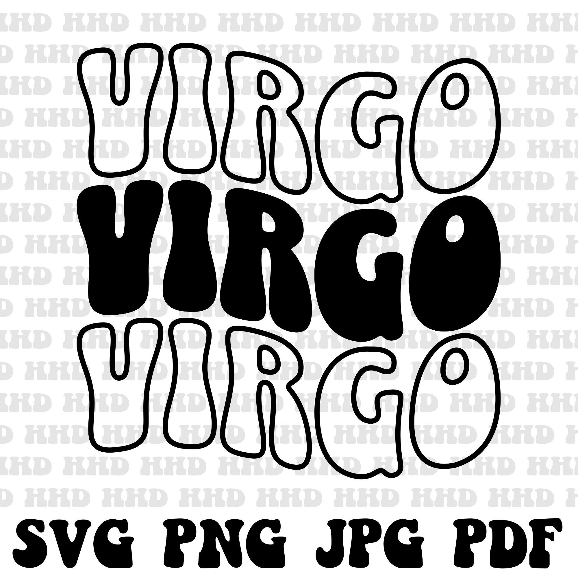Retro Virgo Svg, Virgo Png, Virgo Digital Download, Virgo Jpg, Virgo ...