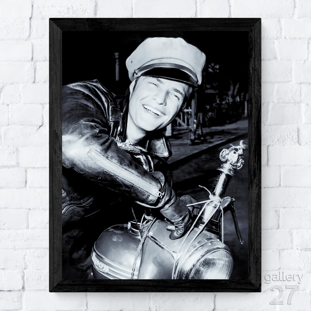 Marlon Brando in the Wild One, Movie Legend, Iconic Movie Star ...