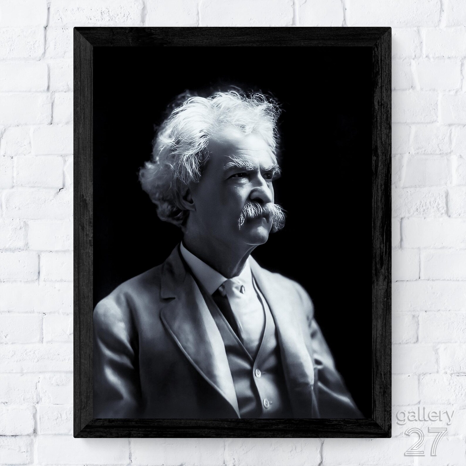 Mark Twain, Writer and Satirist, American Literature, Portrait, Canvas ...