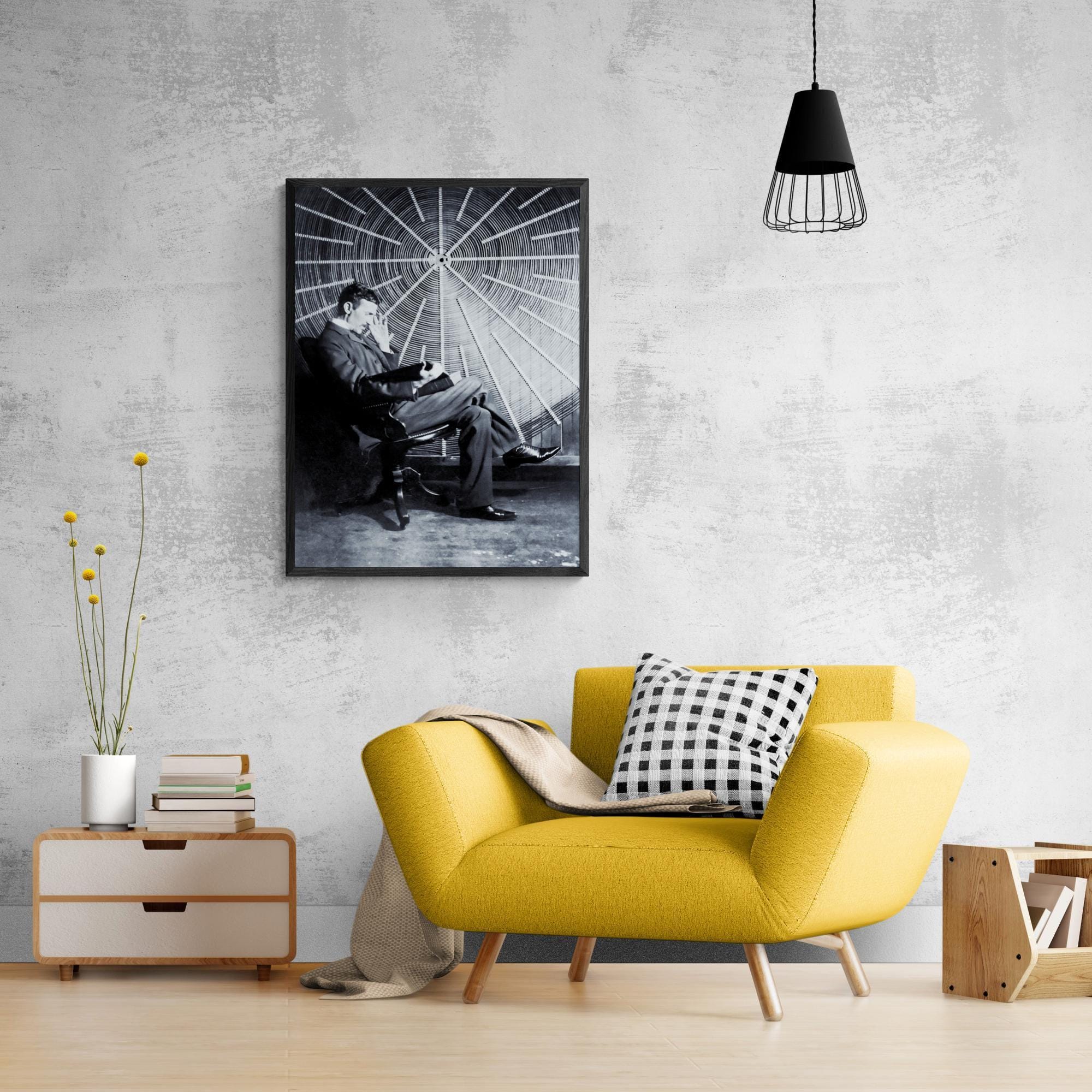 Nikola Tesla's Dream, Inventor & Engineering Pioneer, Portrait, Canvas ...