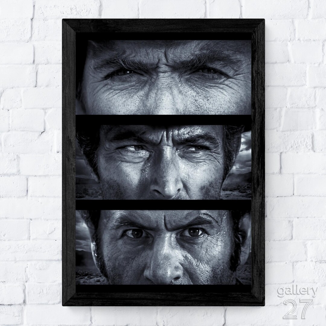The Good the Bad and the Ugly - Triptych, Clint Eastwood. Classic Movie ...