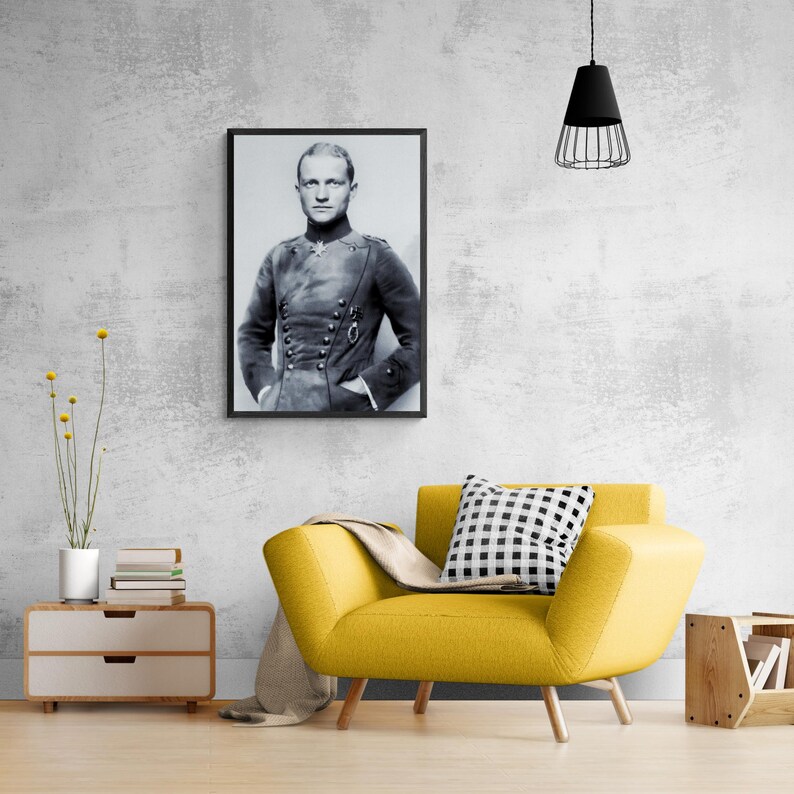 The Red Baron, Manfred Von Richthofen, WW1 Aviator, Historic Portrait ...