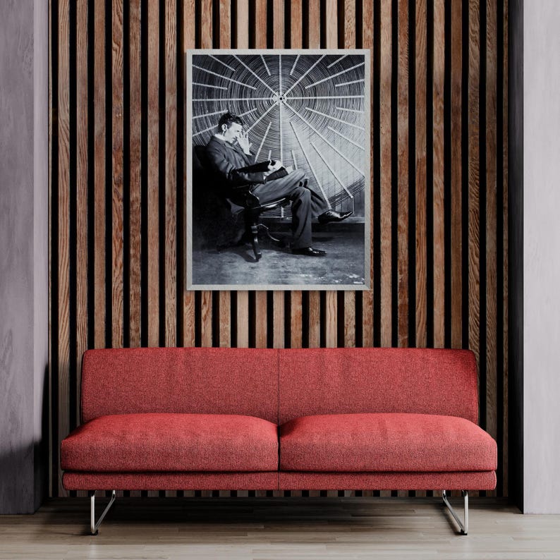 Nikola Tesla's Dream, Inventor & Engineering Pioneer, Portrait, Canvas ...
